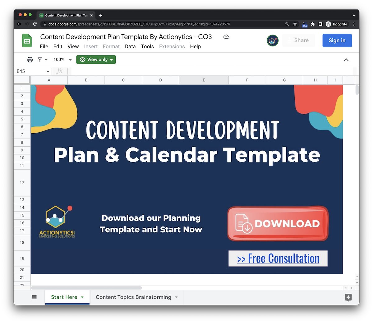 Free Template: Content Development Plan and Calendar